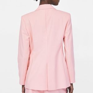 Zara | Jackets & Coats | Zara Pink Double Breasted Blazer | Poshmark